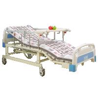 China Multifunctional Aluminum Alloy Hospital Bed with Bedpan and Safety Rails CE Certified for Paralyzed Patients for sale