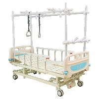 China Aluminium Alloy Hospital Bed with Height Adjustment and 3 Functions for Home and Medical Use for sale