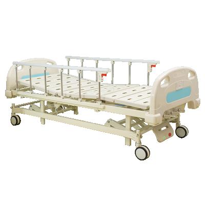 China Dual-Hand Crank Manual Backrest Leg Elevation Adjustable Aluminium Alloy Hospital Nursing Bed for Rehabilitation for sale