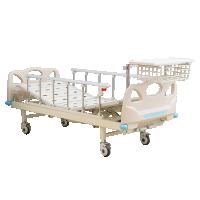 China Dual-Hand Crank Manual Backrest Leg Elevation Adjustable Aluminium Alloy Hospital Nursing Bed for Rehabilitation for sale