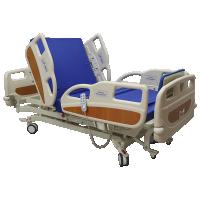 China Manual Five-function Medical Care Bed with Hand-crank Adjustable Height and Aluminium Alloy Frame for Nursing Home and Hospital Use for sale