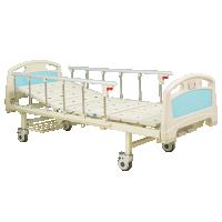 China Manual Five-function Medical Care Bed with Hand-crank Adjustable Height and Aluminium Alloy Frame for Nursing Home and Hospital Use for sale