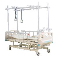 China Aluminium Alloy Dual-Rocking Hospital Bed with Height Adjustment for Patient Rehabilitation for sale
