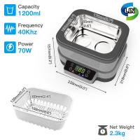 China Mini dental ultrasonic cleaner with 3.2L tank capacity SUS304 stainless steel and 40KHz vibration frequency for sale