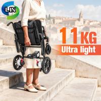 China Electric Mobility Wheelchair with Carbon Fiber Frame, 300W Powerful Brushless Motor and Detachable Lithium Battery for sale
