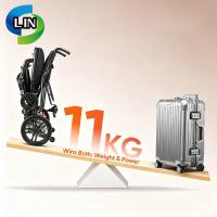 China Electric Mobility Wheelchair with Carbon Fiber Frame, 300W Powerful Brushless Motor and Detachable Lithium Battery for sale