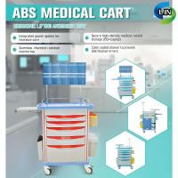 China ABS Plastic Multi-functional Medical Trolley for Hospital Outpatient Department Anesthesia Cart for sale