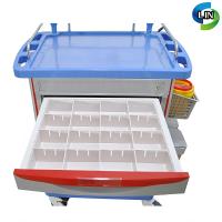 China ABS Plastic Multi-functional Medical Trolley for Hospital Outpatient Department Anesthesia Cart for sale