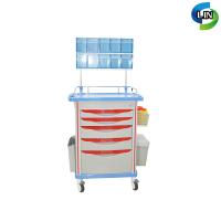 China ABS Plastic Multi-functional Medical Trolley for Hospital Outpatient Department Anesthesia Cart for sale