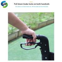 China Lightweight Folding Rehabilitation Walker Rollator with 130kg Max Load for Nursing Home and Hospital Use for sale