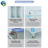 China Hospital Medicine Delivery Cart with ABS Plastic and Aluminum Alloy Construction, Brake Casters, and 640*500*850mm Dimensions for sale