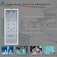 China Small CE Certified Medical Refrigerator with Single Temperature Zone and Fan-cooled Compressor for sale