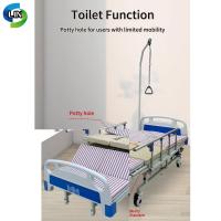 China Manual Nursing Bed with Backrest and Footrest Adjustment and Side Tilting for Home Care for sale