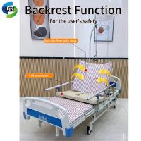 China Manual Nursing Bed with Backrest and Footrest Adjustment and Side Tilting for Home Care for sale