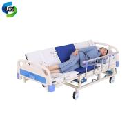 China Manual Nursing Bed with Backrest and Footrest Adjustment and Side Tilting for Home Care for sale