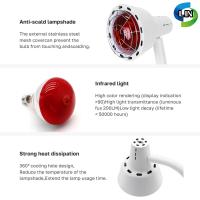 China Infrared therapeutic lamp with 650-850nm wavelength range, made of Metal & Plastic, originating from China for sale