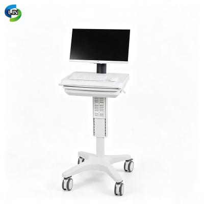 China Class I Medical Devices Mobile Nursing Workstation with Noiseless Easy Roll Casters and 20kg Load Capacity for sale