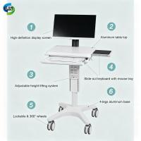 China Class I Medical Devices Mobile Nursing Workstation with Noiseless Easy Roll Casters and 20kg Load Capacity for sale