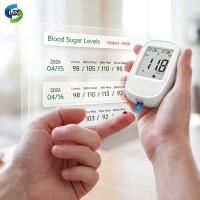 China CE Certified Finger Blood Glucose Meter with Plasma Equivalent Calibration and Built-in Battery for sale