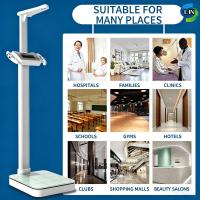 China CE Certified Medical Weighing Scale with 200kg Maximum Weight Capacity and Voice Broadcast Height Measurement for sale