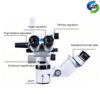 China Dual-head Surgical Microscope with 4×~24× Continuous Zoom and LED, Halogen Illumination for Orthopedics and Plastic Surgery for sale