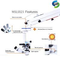 China Dual-head Surgical Microscope with 4×~24× Continuous Zoom and LED, Halogen Illumination for Orthopedics and Plastic Surgery for sale