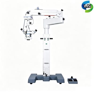 China Dual-head Surgical Microscope with 4×~24× Continuous Zoom and LED, Halogen Illumination for Orthopedics and Plastic Surgery for sale