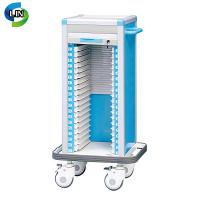 China Class II Medical Devices CE Certified Medical Record Cart with 4 Silent Medical Casters for sale