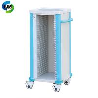 China Class II Medical Devices CE Certified Medical Record Cart with 4 Silent Medical Casters for sale