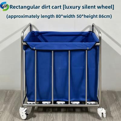 China High-grade Plastic Medical Laundry Trolley with 100mm Wheel Diameter and CE Certified for Hospital Ward for sale