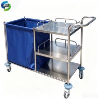 China High-grade Plastic Medical Laundry Trolley with 100mm Wheel Diameter and CE Certified for Hospital Ward for sale