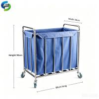 China High-grade Plastic Medical Laundry Trolley with 100mm Wheel Diameter and CE Certified for Hospital Ward for sale