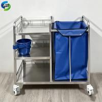 China High-grade Plastic Medical Laundry Trolley with 100mm Wheel Diameter and CE Certified for Hospital Ward for sale