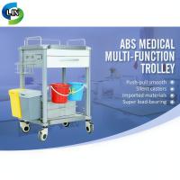 China Lightweight and Easy to Clean ABS Emergency Trolley with Silent Casters for Hospital Use for sale