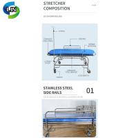 China Metal Medical Stretcher Trolley with 1906570 CM Dimensions and CE ISO Certification for Hospital Emergency Use for sale