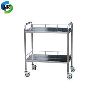 China 304 Stainless Steel Medical Dressing Change Trolley with 750*450*910mm Dimensions and 22kg Load Capacity for sale