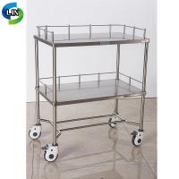 China 304 Stainless Steel Medical Dressing Change Trolley with 750*450*910mm Dimensions and 22kg Load Capacity for sale