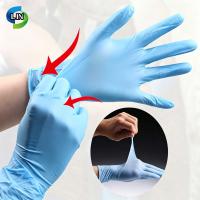China Heavy-duty Thick Disposable Medical Gloves with Textured Fingertips and Waterproof Barrier for Hand Safety Protection for sale