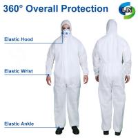 China Disposable Medical Protective Coverall with Waterproof Barrier Protection 99% Filtration Efficiency and Integrated Hooded One-piece Design for sale
