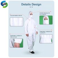 China Disposable Medical Protective Coverall with Waterproof Barrier Protection 99% Filtration Efficiency and Integrated Hooded One-piece Design for sale