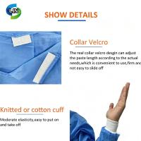 China Reinforced PP+PE Disposable Surgical Gown with Infrared Disinfection and Qualified Filtration Efficiency for sale