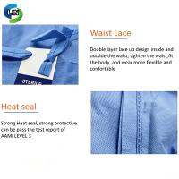 China Reinforced PP+PE Disposable Surgical Gown with Infrared Disinfection and Qualified Filtration Efficiency for sale