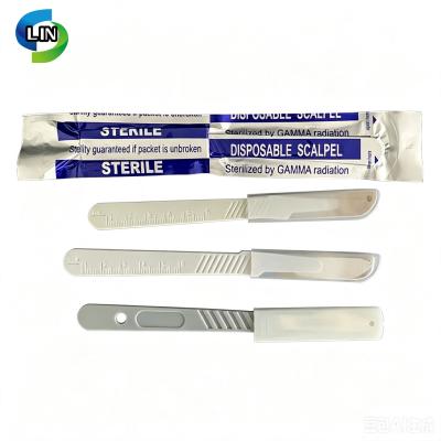 China Sterile Single-use Disposable Scalpel Handle with Carbon Steel Blade CE Certified for Surgical Use for sale