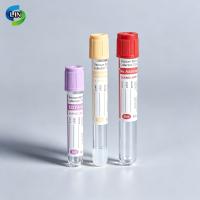 China CE Certified Class II Medical Devices Vacuum Blood Collection Tube with Glass + PET Plastic Construction for sale