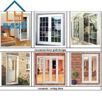 China Custom Low Threshold UPVC French Door Double Glass Double Sash European Style for sale