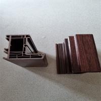 China Lead Free Laminated Single Glazing Bead UPVC Window And Door Profiles for sale