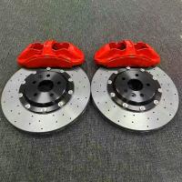 China For Tesla Model S OEM 105506600B Custom 6Pot Big Brake Caliper Kit with Ceramic Drilled Rotors for sale