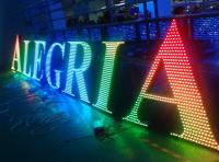 China Custom Metal LED Lighted Sign Letters RGB 12mm 0.3W Outdoor Advertising Decoration for sale