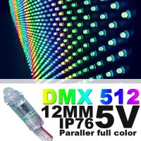 China 12mm RGB LED Pixel Light DC5V IP67 Addressable Full Color with IC for Smart Controller for sale