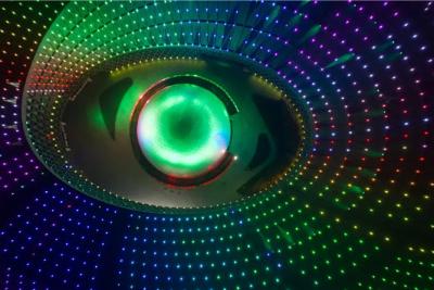 China Customizable LED Mesh Curtain Display 120 Degree Viewing Angle 30000h Lifespan for Outdoor Events for sale